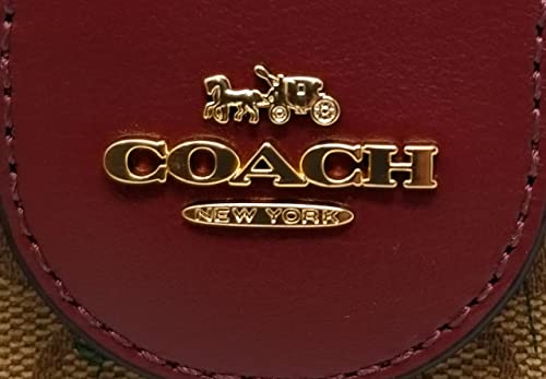 Coach Women's Tech Wallet in Colorblock Signature Canvas (Wildflower Print - Khaki Multi)
