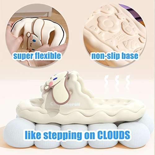 Ohjijinn Kawaii Slides Anime Summer Open Toe Pillow Slides Sandals, Funny Beach Slippers with Cushioned Thick Sole, Cloud Slides for Women