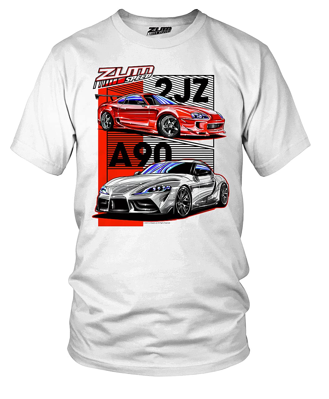 Zum Speed Supra Shirt, Supra 2JZ t-Shirt, Supra A90 Shirt, Supra Tshirt, Tuner car Shirt, JDM Shirt White