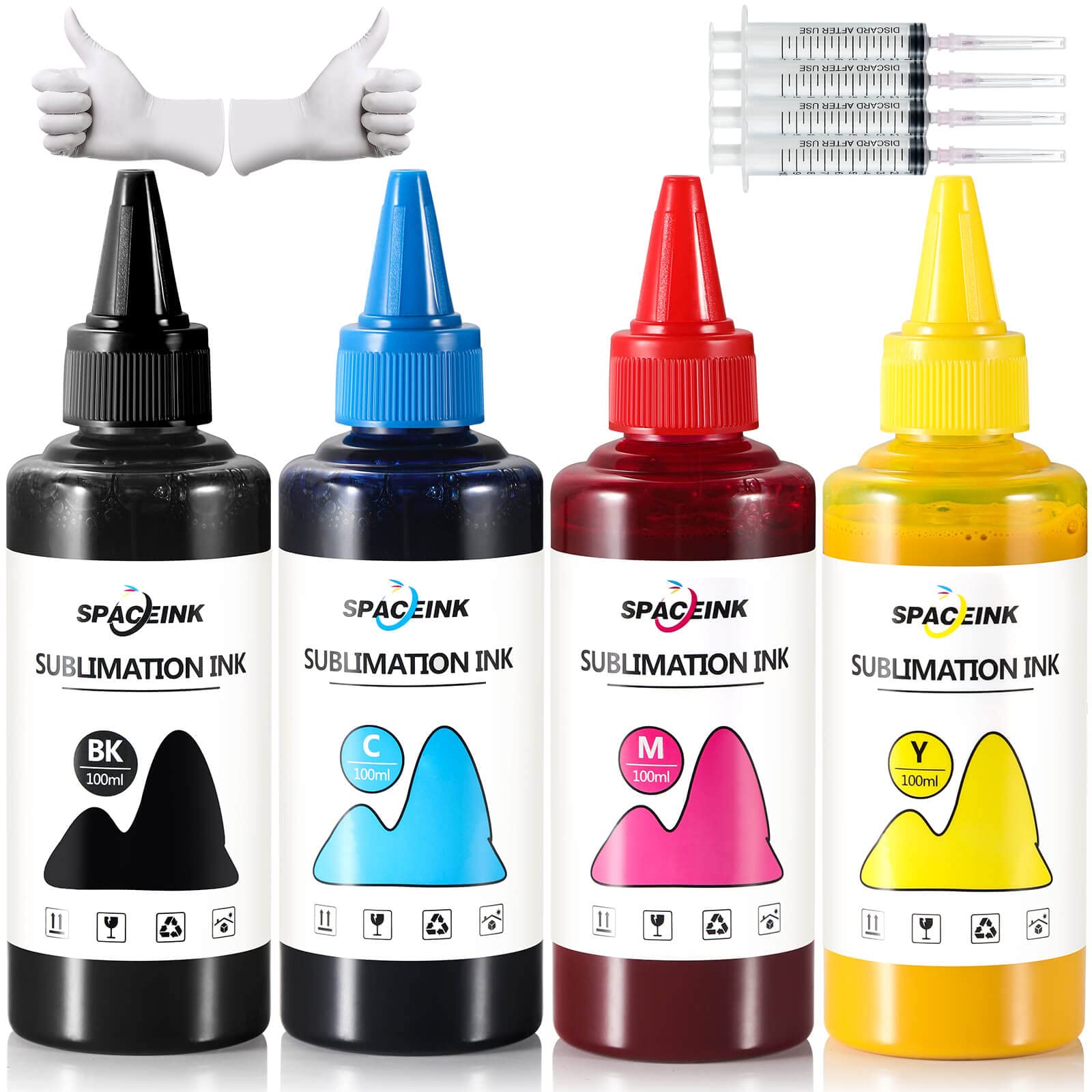Spaceink Dye Sublimation Ink Refill Kit for Workforce XP-5100 WF-3640 WF-7720 WF-7710 ET-2760 ET-2720 ET-3760 WF-7840 XP-15000 ET-4760 WF-7840 L3110 WF-3620 C88 Printers Heat Press Transfer Ink