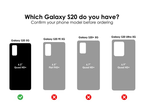 OTTERBOX SYMMETRY SERIES Case for Galaxy S20/Galaxy S20 5G (NOT COMPATIBLE WITH GALAXY S20 FE) - BLACK