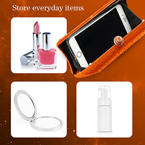 Women Rhinestone Clutch Purses, Envelope Clutch Evening Bags Glitter Evening Handbag for Wedding Cocktail Prom Party (Orange)