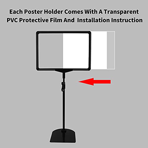 SONFILY A frame Sign Holder Adjustable Poster Stand Sign Stands For Display Floor Standing Sign Holder Small Retail Signs Double Sided Signs Indoor For Fair Store Shop,8.5x11in,2 Pack Black