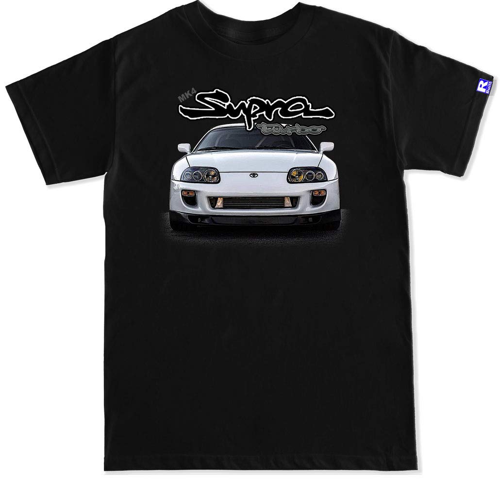 R Built Men's MK4 Supra Turbo T Shirt - Large Black