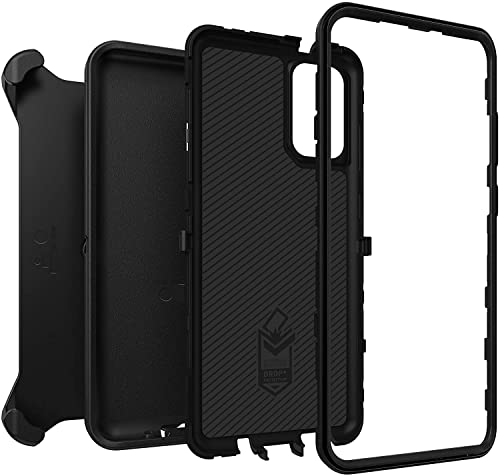 OtterBox Defender Case for Galaxy S20+, Shockproof, Drop Proof, Ultra-Rugged, Protective Case, 4X Tested to Military Standard, Black, No Retail Packaging