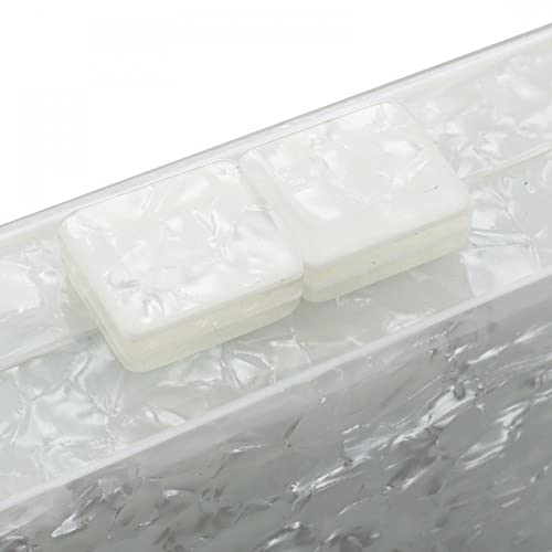 Simcat Silver Acrylic Clutch Purse for Women Marbling Evening Box Clutch Chain Shoulder Crossbody Handbags
