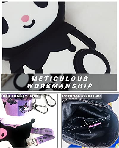 CZZLYJ Kuromi Bag,My Melody,Kuromi Accessories, Shoulder Bag Cartoon Kuromi Anime Bag Cute Shoulder Bag (Black)