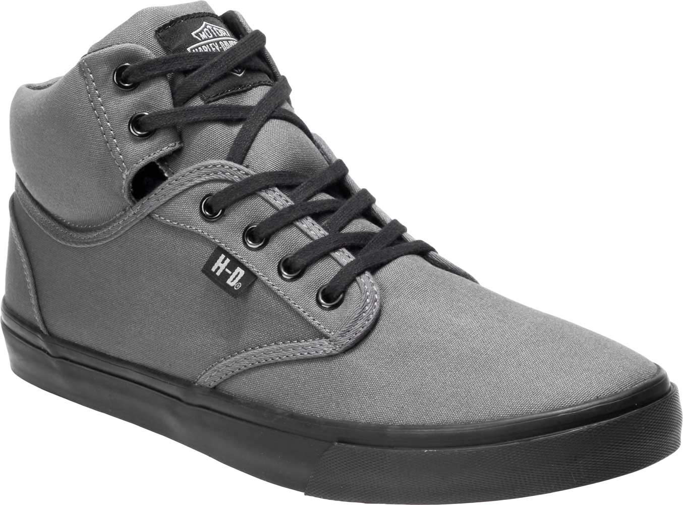 Harley-Davidson Men's Wrenford Canvas Motorcycle Casual Sneaker, Grey, 9