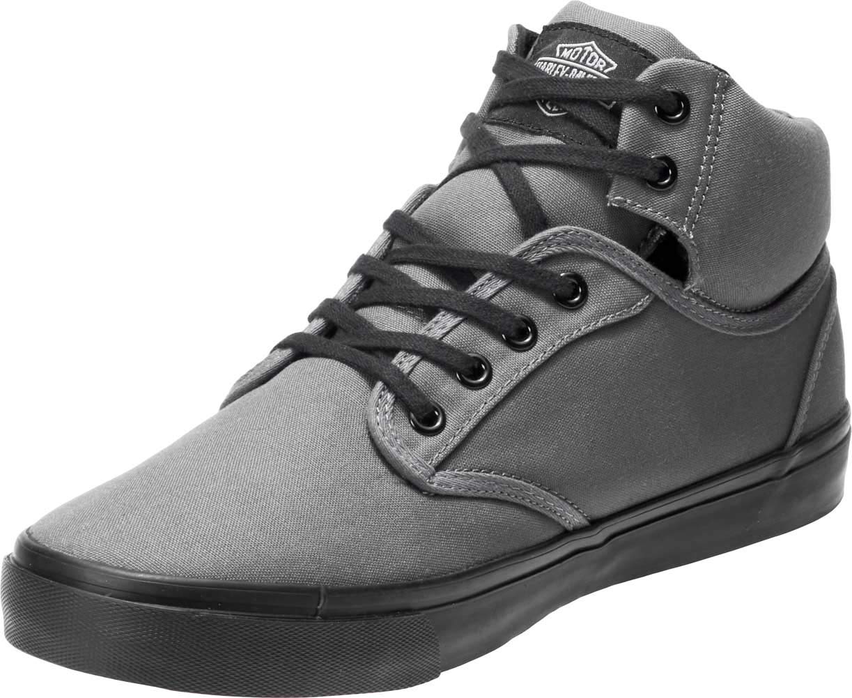 Harley-Davidson Men's Wrenford Canvas Motorcycle Casual Sneaker, Grey, 9