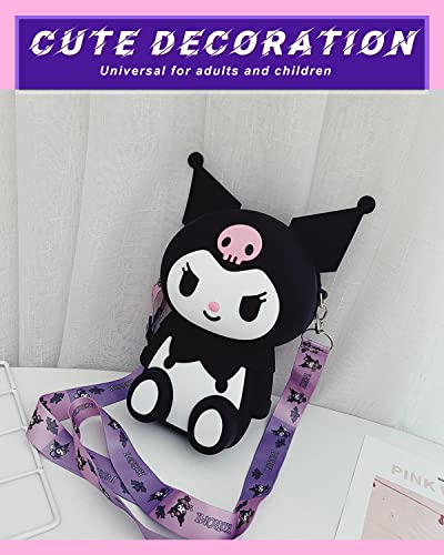 CZZLYJ Kuromi Bag,My Melody,Kuromi Accessories, Shoulder Bag Cartoon Kuromi Anime Bag Cute Shoulder Bag (Black)