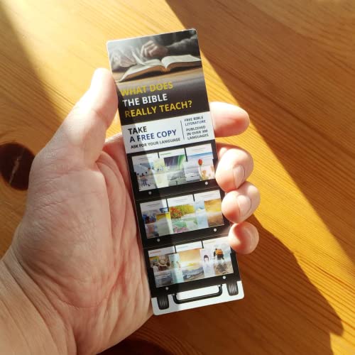 Vongsado -24pcs- Jehovah Witness Cart Plastic PP Bookmarks JW Gifts Idea Accessories of Bible Pioneer Ministry Supplies Notebook, JW Jehovah's Witnesses JW.org Convention Kids Women Men (B24)