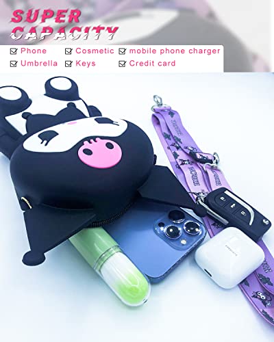 CZZLYJ Kuromi Bag,My Melody,Kuromi Accessories, Shoulder Bag Cartoon Kuromi Anime Bag Cute Shoulder Bag (Black)