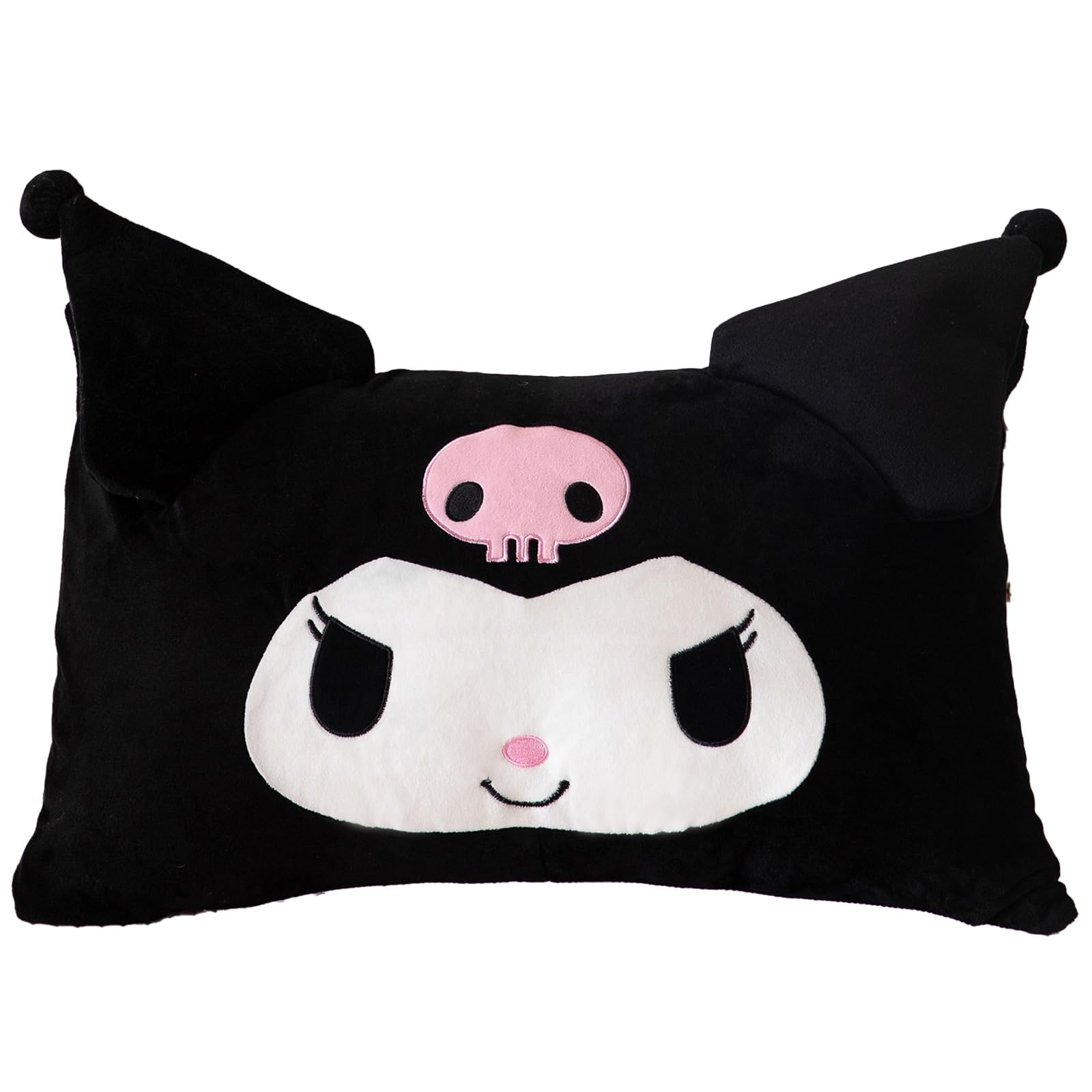 AMZROMI Kawaii Pillow case,Cotton Girl Black Pillow Covers,Cute Pillow,Cute Girl Plush Pillow Slips,for Dormitory/Decorative Bedroom/Livingroom,6242CM
