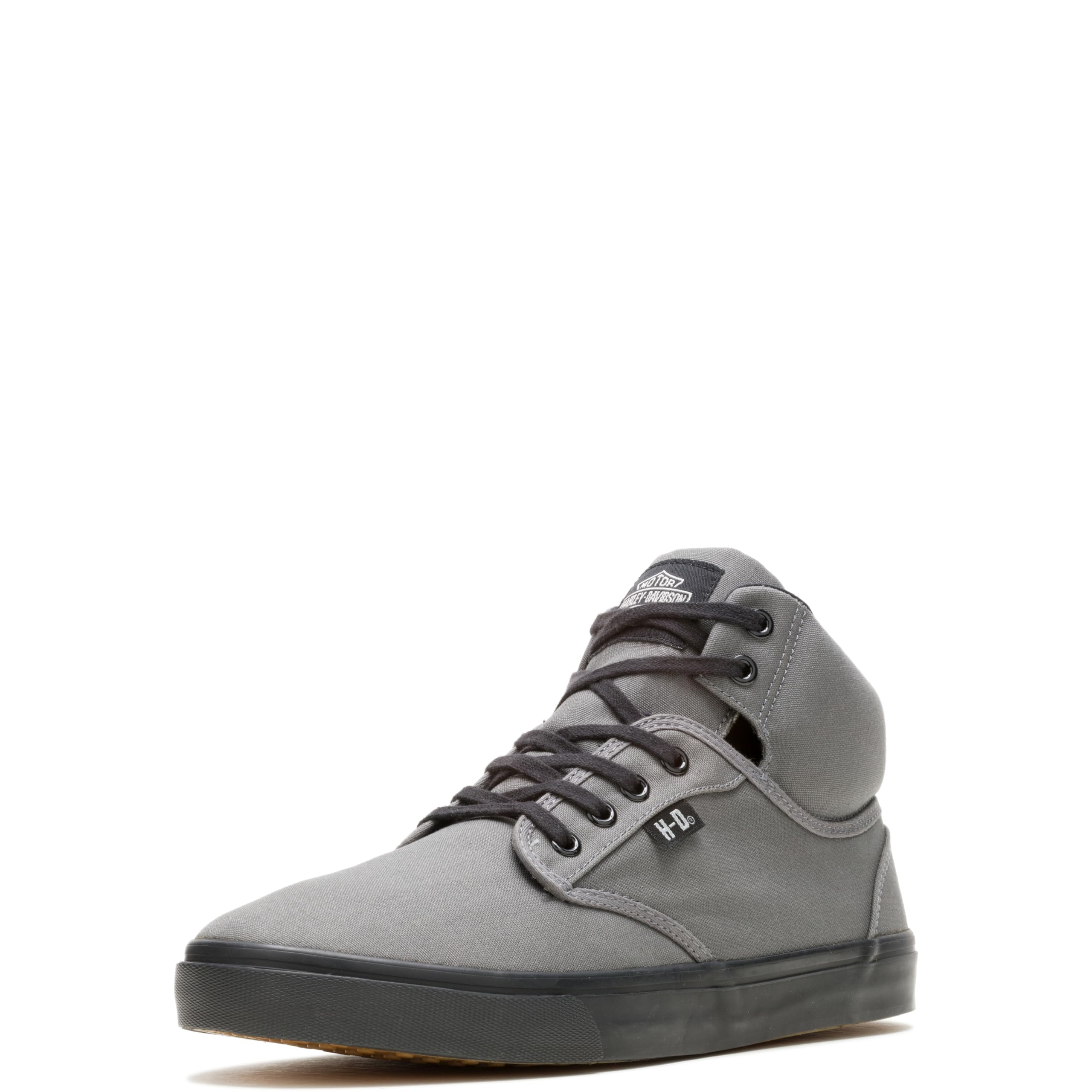 Harley-Davidson Men's Wrenford Canvas Motorcycle Casual Sneaker, Grey, 9