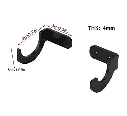 MANNIFEN 2 Pair Lightsaber Rack,Lightsaber Stand,Wall-Mounted Lightsaber Rack,Acrylic Light Saber Display Holder Black