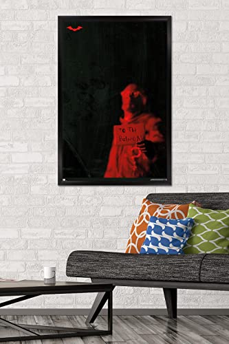 Trends International DC Comics Movie The Batman - The Riddler Teaser One Sheet Wall Poster, 22.375" x 34", Black Framed Version