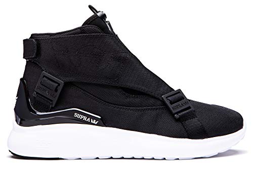 Supra Women's Factor Endure Skateboarding Shoes, Black Black Dk Grey White M 42, 12.5