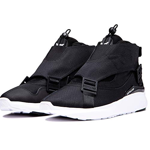 Supra Women's Factor Endure Skateboarding Shoes, Black Black Dk Grey White M 42, 12.5