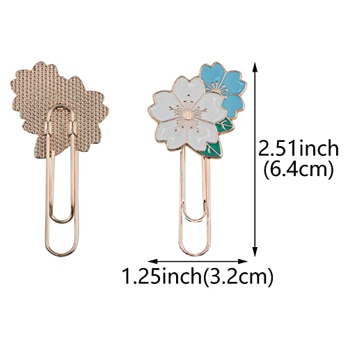 6 Pack Cherry Cute Paperclip Bookmarks Office Supplies Planner Accessories Clips On Bookmark