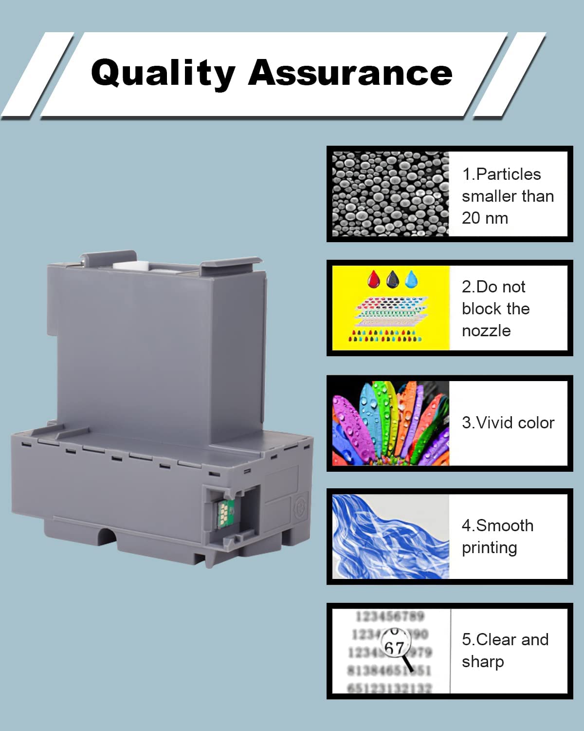T04D1 Ink Maintenance Box for ET-15000 ET-3750 ET-3760 WF-2860 ET-4760 ET-3850 ET-4850 XP-5100 Printers(TO4D1/ EP-04D1/ TO4D100/ EWMB2/ 04D1 Waste Ink Tank)
