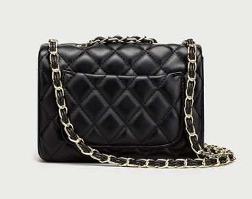 Quilted Crossbody Bag for Women - Shoulder Bag with Convertible Chain Strap and Twist Lock - Classic and Sleek for Phone/Wallet/Cards - Gift for Her (Black)
