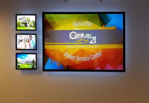 E-Hangsam A4 Double Side Real Estate Window Display- Light Box Sign for Office and Store Advertising Led Sign Holder (4pcs/series)