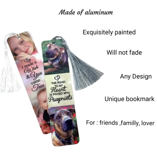 Custom Bookmark with Tassel Gift Box for Book Lovers MetalBookmark Personalized with Text and Picture