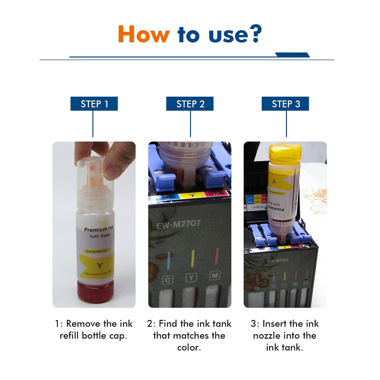 BJ-INK Compatible 502 T502 522 T522 Refill Ink Bottles Replacement for Ecotank ET-2750 ET-3750 ET-4750 ET-2760 ET-3760 ET-4760 ET-2700 ET-3700 ET-3710 ET-15000 ST-2000 ST-3000 ST-4000-4 Pack