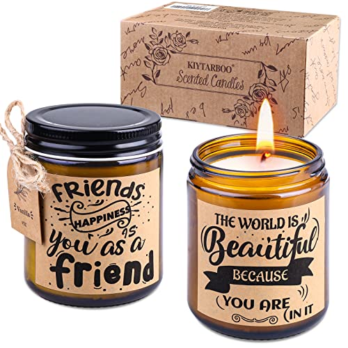 Scented Candles Gift for Women,Candle for Home Scented Funny Birthday Gift Set for Best Friend,Natural Organic Soy Wax Aromatherapy Lavender Vanilla Large Fall Candle for Her Him Stress Relief