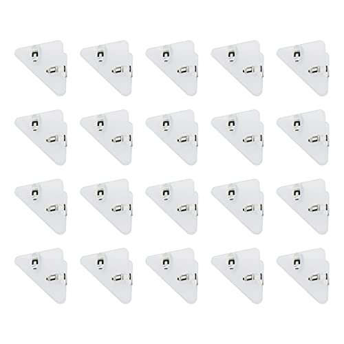 Tsnamay Clear 20Pcs Book Corner Clip Paper Clips,Triangle Paper Corner Clip Book Corner Protection,Clip Bookmarks for Kids Students Women and Men