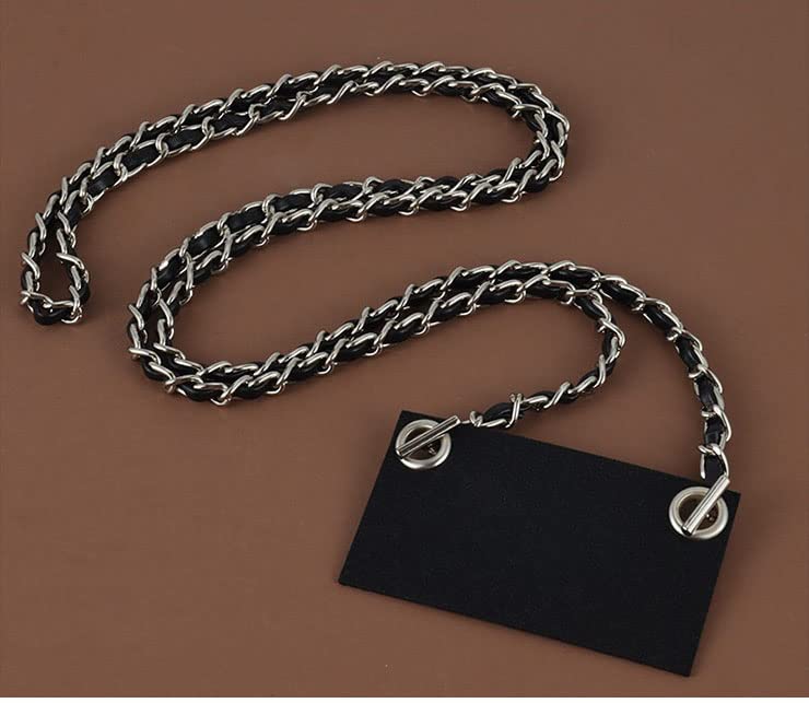 YESIKIMI Conversion Kit Cowhide leather Chain+Insert Change Chanel Flap Card Holder Into A Small Crossbody Purse