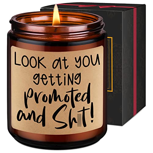 LEADO Scented Candles - Promotion Gift - Promotion Gifts for Women, Men, Coworker, Friends, Employees - Funny Promotion Gifts, Congratulations Gifts for Women, New Job, Office, Job Promotion Gifts