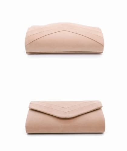 Elegant Evening Bag for Women, Velvet Envelope Evening Purses Crossbody Shoulder Clutch Bag (Small,Silver)