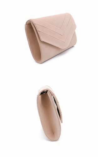 Elegant Evening Bag for Women, Velvet Envelope Evening Purses Crossbody Shoulder Clutch Bag (Small,Silver)