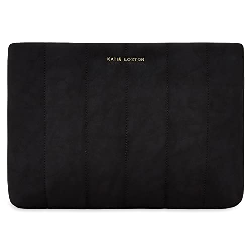 KATIE LOXTON Kayla Quilted Womens Medium Vegan Leather Clutch Purse Pouch Black