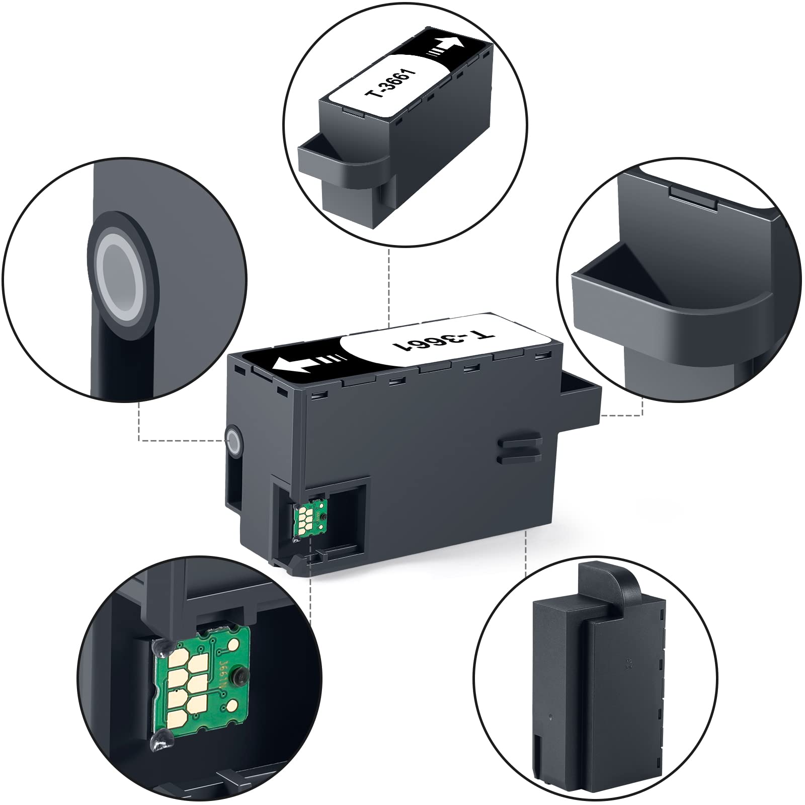 Xcinkjet T366/T3661/T366100 Ink Maintenance Box for XP-15000 XP-6100 XP-970 XP-8700 XP-8800 XP-6000 XP-8600 XP-8500 Expression Premium/Photo Printer