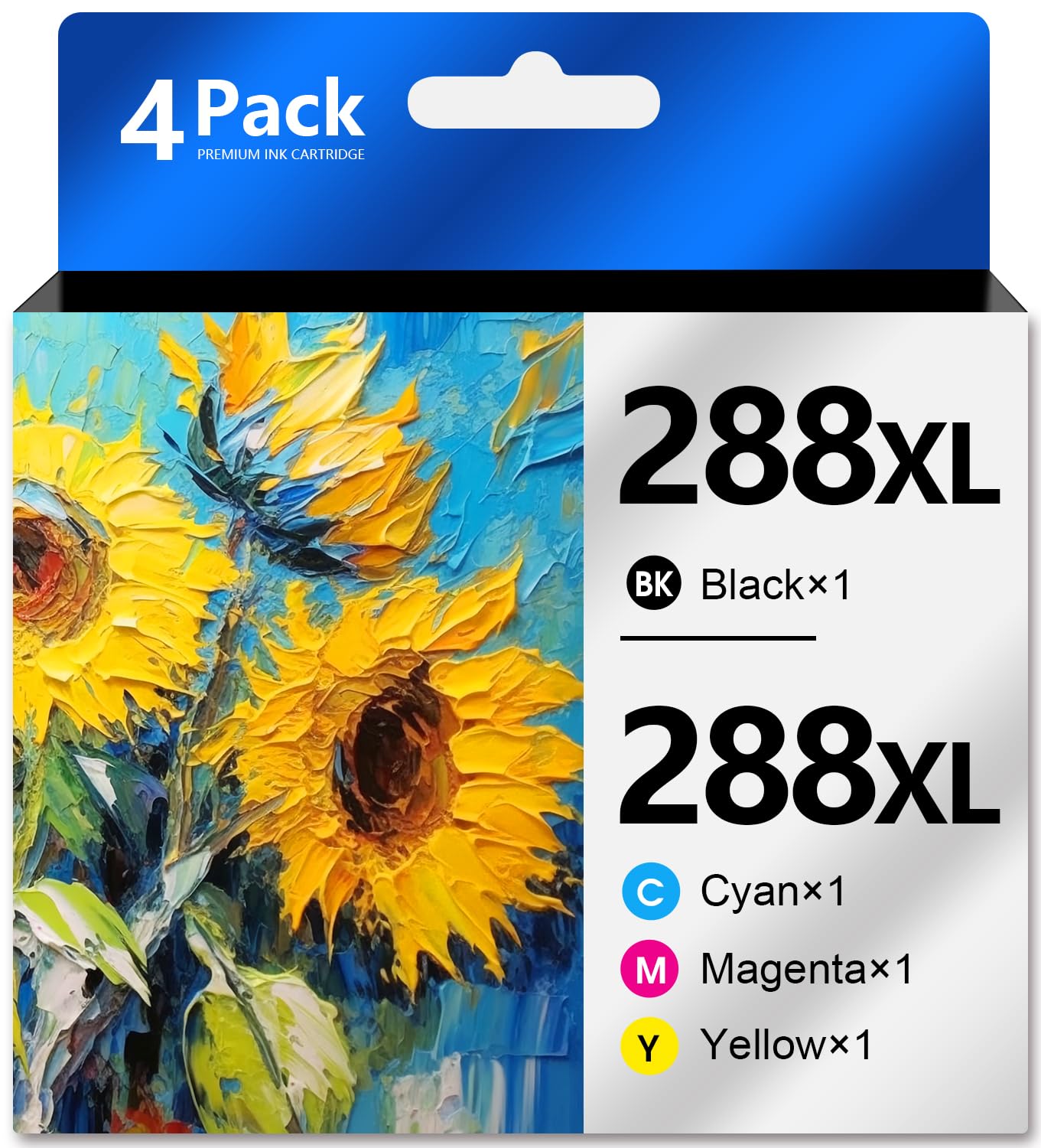 L2KB Compatible Ink Cartridge Replacement for Epson 288XL (Black, Magenta, Yellow and Cyan, 4-Pack)