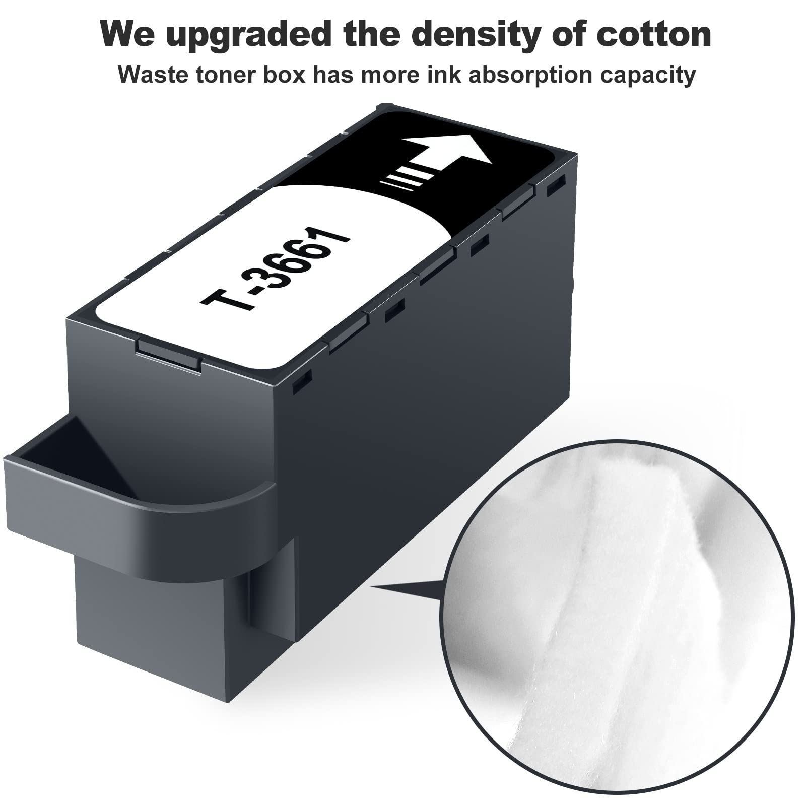 Xcinkjet T3661 T366100 Ink Maintenance Box for XP-15000 XP-6100 XP-970 XP-8700 XP-8800 XP-6000 XP-8600 XP-8500 Printer(2 Packs)