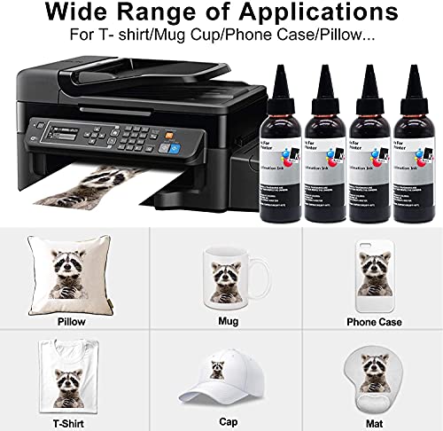 seogol Black Sublimation Ink for Epson EcoTank Workforce Printers ET-2720 ET-2760 ET-2750 ET-15000 ET-4700 ET-3760 WF-7710 WF-7720 WF-7210 C88+ ETC.(400ml/Offer Free ICC Printing)