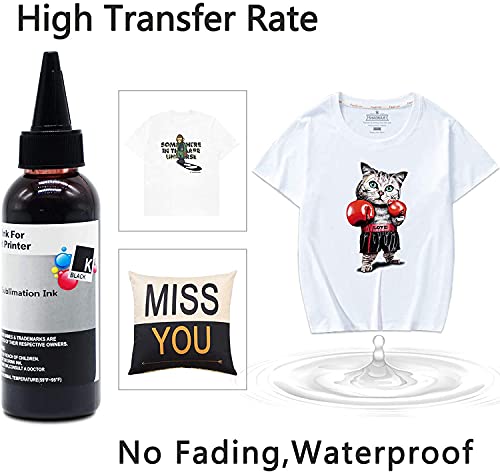 seogol Black Sublimation Ink for Epson EcoTank Workforce Printers ET-2720 ET-2760 ET-2750 ET-15000 ET-4700 ET-3760 WF-7710 WF-7720 WF-7210 C88+ ETC.(400ml/Offer Free ICC Printing)