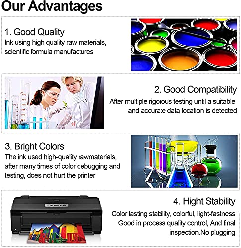 seogol Black Sublimation Ink for Epson EcoTank Workforce Printers ET-2720 ET-2760 ET-2750 ET-15000 ET-4700 ET-3760 WF-7710 WF-7720 WF-7210 C88+ ETC.(400ml/Offer Free ICC Printing)