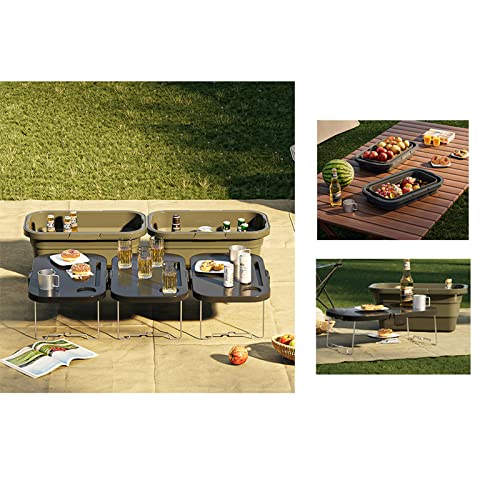 Collapsible Camping Basket,Foldable Picnic Basket with Handle,Picnic Basket with Table,Portable Outdoor Picnic Basket,Plastic Picnic Basket with Lid and Handles for Home Kitchen Picnic Outdoor BBQ
