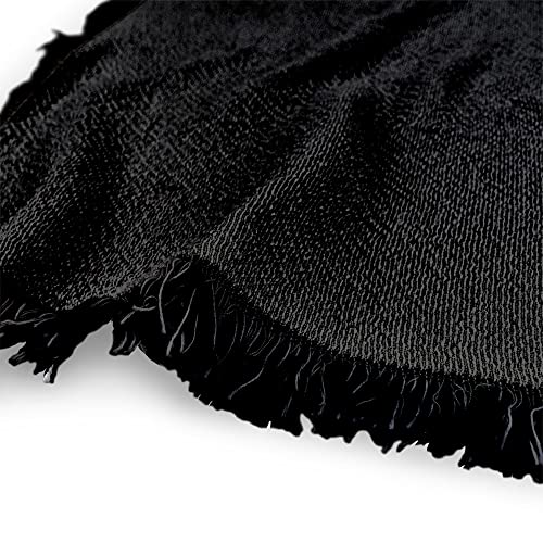 LOGOVISION Pink Floyd Blanket, 50"x60" Dark Side of The Moon Woven Tapestry Cotton Blend Fringed Throw