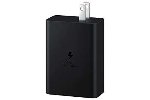 Samsung 65W 3-Port Super Fast Charging Wall Charger, 1x USB-C 65W, 1x USB-C 25W, 1x USB-A 25W, Max capacity 65W (Cable not included), Black, US version