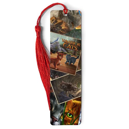 Generic Bookmarks Ruler Metal Warrior Bookography Cats Measure Collage Tassels Bookworm for Markers Gift Book Reading Bookmark Bibliophile Christmas Ornament