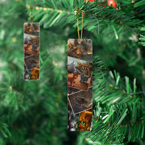 Generic Bookmarks Ruler Metal Warrior Bookography Cats Measure Collage Tassels Bookworm for Markers Gift Book Reading Bookmark Bibliophile Christmas Ornament