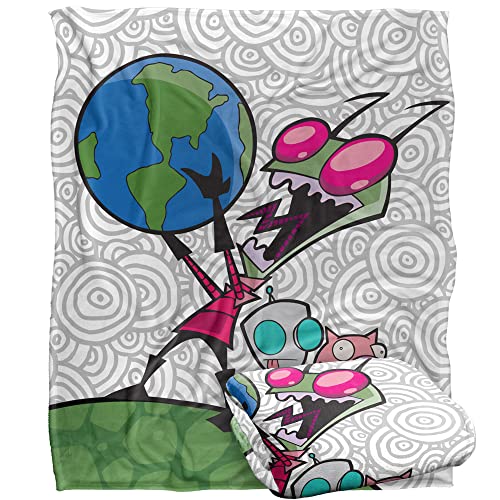 Invader Zim Blanket, 50"x60" Invader Zim and Gir Silky Touch Super Soft Throw Blanket