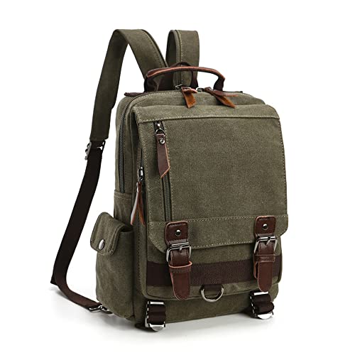 FASNAHOK Canvas Backpack for Women Travel Back Pack Multifunctional Shoulder Bag Vintage Rucksack School Bag Daypack