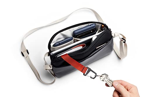 Bellroy City Pouch Plus Premium – (Slim Leather Crossbody Bag) - BlackSand