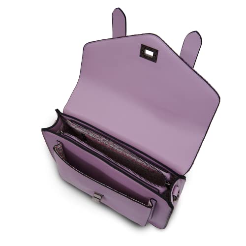 Violet Mini Dogtooth Large Satchel